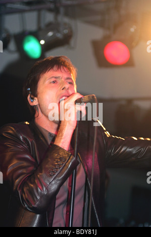 Brett Anderson, lead singer of the band Suede on stage at the V99 music ...