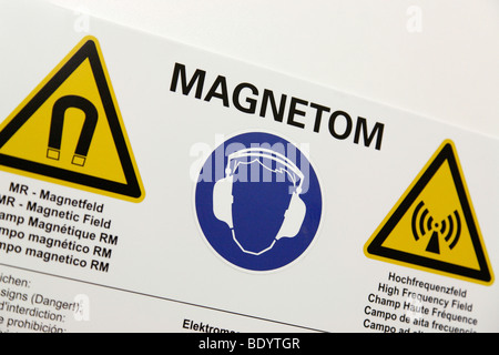Magnetic Field warning sign Stock Photo - Alamy