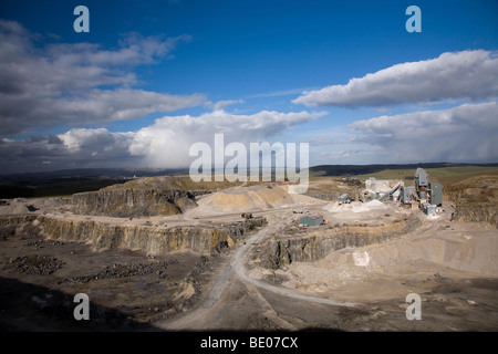 Hindlow limestone quarry in the Peak District at Earl Sterndale near to ...
