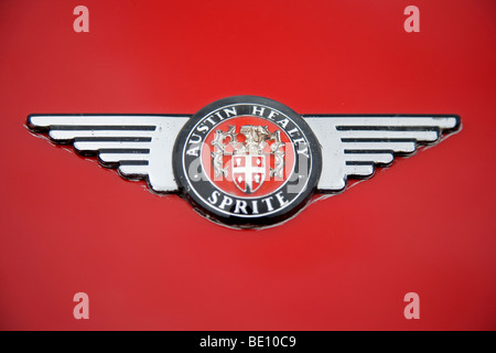 Austin badge logo on vintage Austin motor car grille, UK - close-up ...