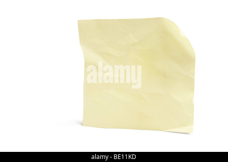 Crumpled Post It Note Paper Stock Photo - Alamy