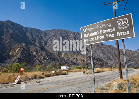 Devastation from Station fire, Sept 5 2009. Big Tujunga Canyon Road ...