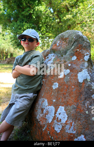 le Quadrilatere megaliths near le Geant du Manio, Kerlescan near Carnac ...