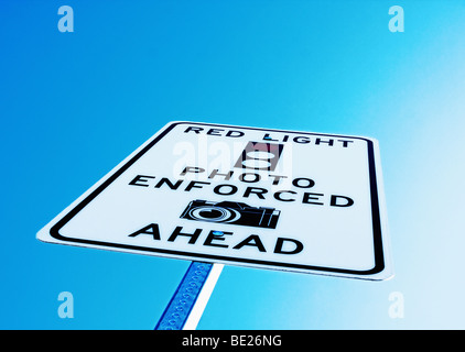 Traffic photo enforcement warning sign Stock Photo - Alamy