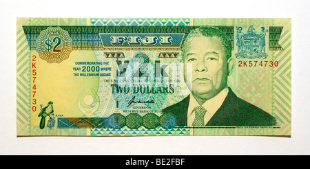 Fiji 2 Two Dollar Bank Note Stock Photo - Alamy