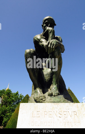 Auguste Rodin with his sculpture The Thinker. Portrait by Edward ...