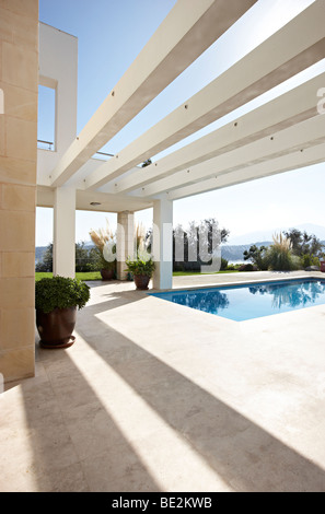 Villa with garden Stock Photo - Alamy