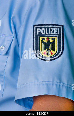 Bundespolizei (Federal Police) sign close up. Office of the police ...