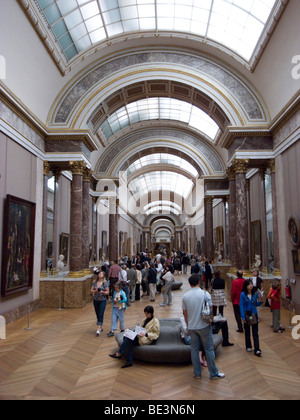 Views inside the Louvre in Paris Stock Photo - Alamy