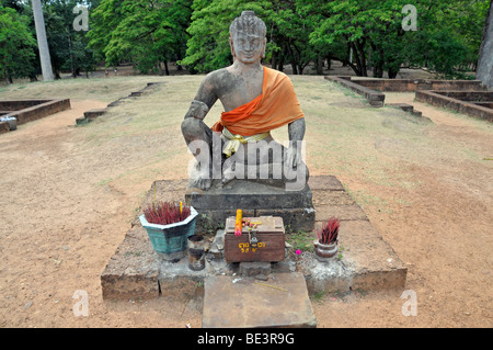 Statue of Yama, Hindu god of death, Terrace of the Lepra King, Angkor ...