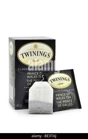 Twinings Prince of Wales tea bag teabag isolated on white background ...