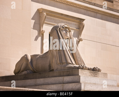 WASHINGTON, DC, USA - Sphinx statue at Scottish Rite of Freemasonry ...