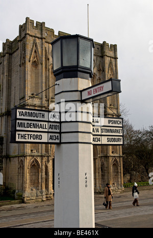 Road sign for Bury St Edmunds, Suffolk, England Stock Photo - Alamy