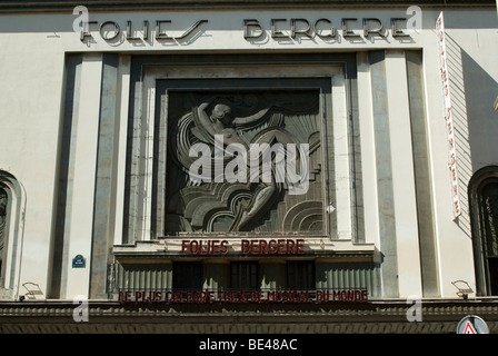 art-deco facade of the folies bergere Paris Stock Photo: 25910819 - Alamy