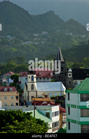A view across Roseau, Dominica, Caribbean Stock Photo - Alamy