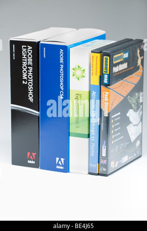 Boxed software Adobe Photoshop CS4 for Windows and Mac. Editorial use ...