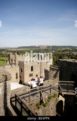 The View Of Ludlow Food Festival From The Great Tower Of Ludlow Castle