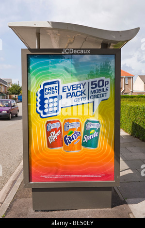 JCDecaux roadside bus stop billboard site advertising Lipton iced tea ...