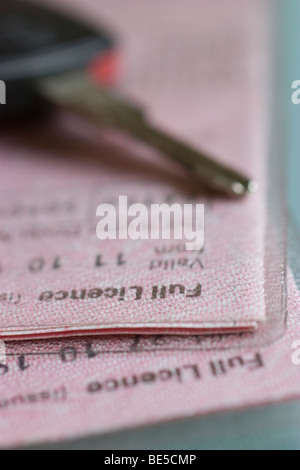 Old style paper driving licence with glasses Stock Photo - Alamy