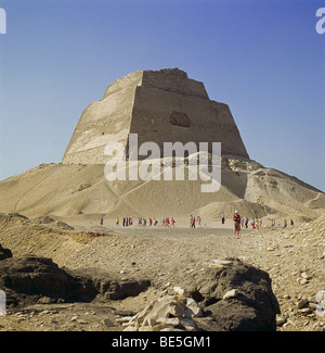 The ancient Egyptian Pyramid of Meidum (Maidum) at Ahramat Maydum, Nile ...