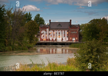 An abandoned hydro electric generating station along the Soulange Canal ...