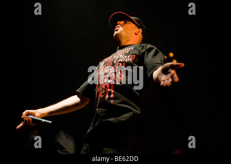 Stress, Swiss rapper, with band, live at the soundcheck, Open Air ...