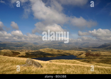 Devoke water from Stord's hill, Lake District, England Stock Photo - Alamy