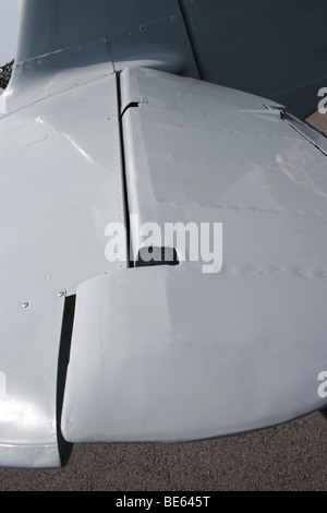 Tail section of small plane showing the Rudder (vertical) and elevator ...