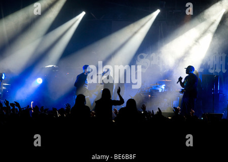 Stress, Swiss rapper, with band, live at the soundcheck, Open Air ...