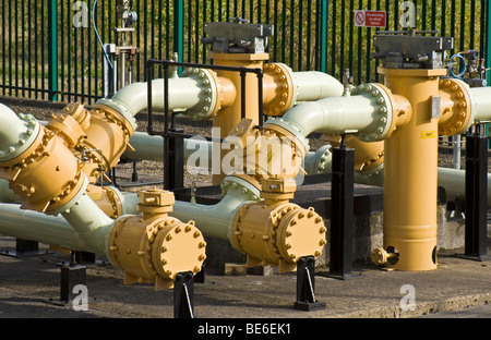 Gas distribution pipes, West Yorkshire, UK Stock Photo - Alamy