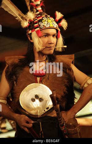 Iban culture dance at the Sarawak Culture Village in Kuching Malaysia ...