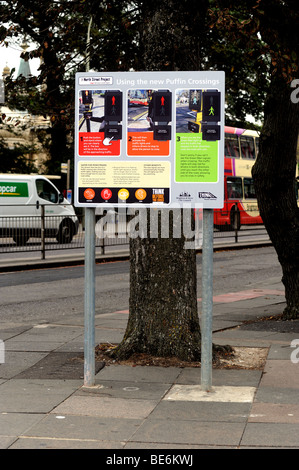 Instructions on how to use a new puffin crossing at the bottom of north ...