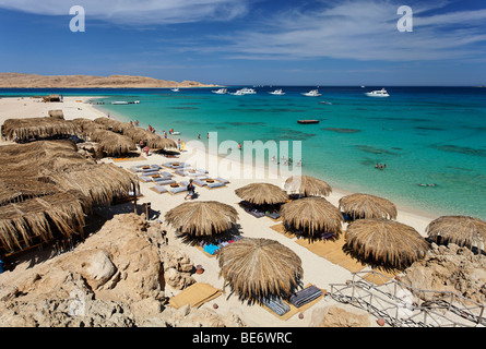 Beach, parasols, lagoon, swimmers, people, ships, Beach Mahmya, beach ...