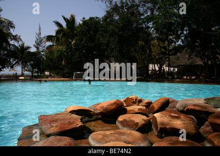 Diani Reef Beach resort, swimming pool, Diani Beach, Kenya Stock Photo ...
