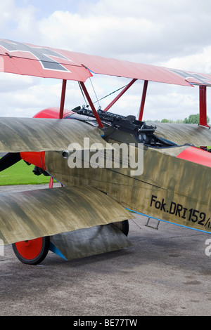 Cockpit of a German Fokker DR1 with machine guns Stock Photo - Alamy