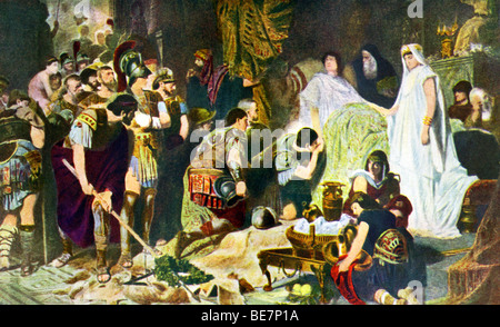 Death of Alexander the Great at Babylon in 323 BC. Alexander III of ...