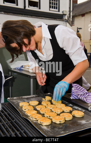 Traditional Welsh Cakes cooking on a griddle Stock Photo - Alamy