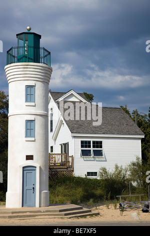 Robert Manning memorial lighthouse Empire, Michigan Stock Photo - Alamy