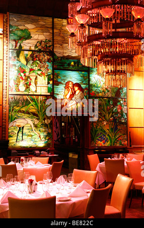 Interior view of the deserted The Forge Restaurant, Miami Beach ...