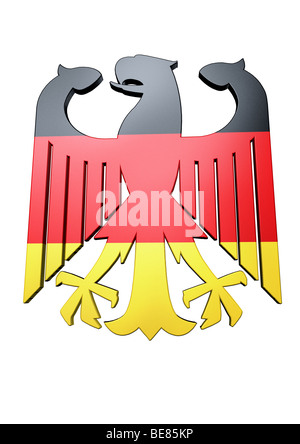 German flag with federal eagle, Germany Stock Photo - Alamy