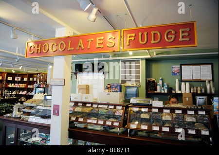 Fudge and candy are products of Mackinaw mackinac Island in Michigan ...