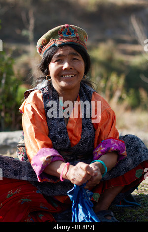 Tamang woman in the Langtang region of Nepal Stock Photo - Alamy