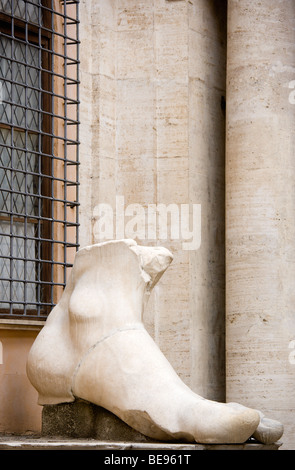 Ancient Rome: Giant foot from the colossal statue of Emperor ...