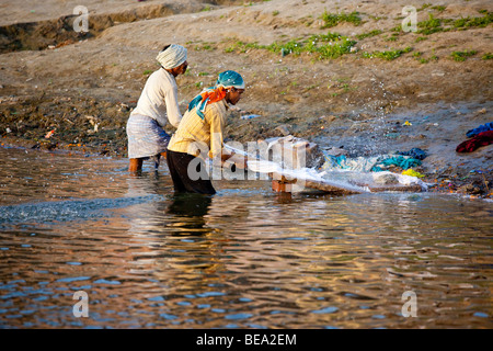 INDIA, Uttar Pradesh, Varanasi, washerman called Dhobiwallah, Dobi ...
