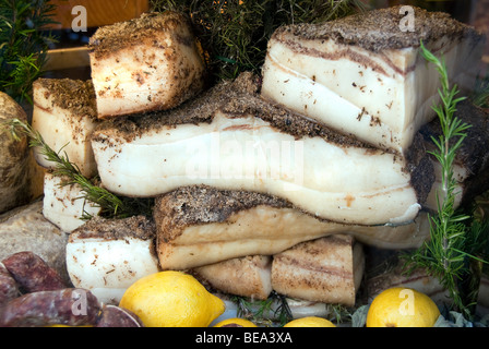 Lardo di Colonnata, a Tuscan gourmet delicacy of cured lard from the ...