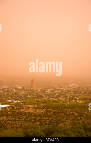 A dust storm envelopes the town of Big Spring, Texas, USA Stock Photo ...