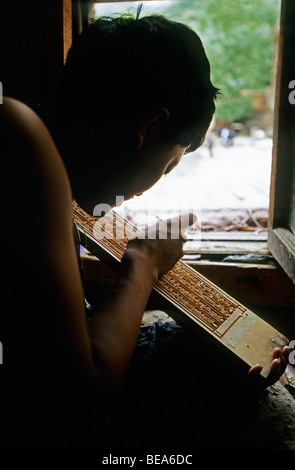 Tibet: Dergué printing house, (Dergé or Dêgê Stock Photo - Alamy