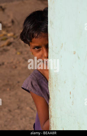 Shy Indian girl in Gour in Bengal State India Stock Photo - Alamy