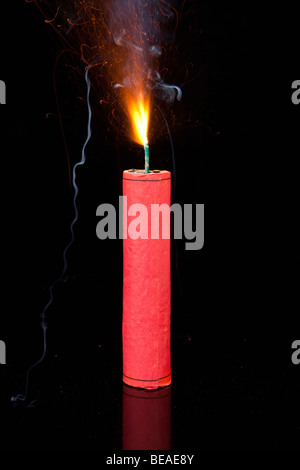 Close-up of a firecracker burning Stock Photo - Alamy