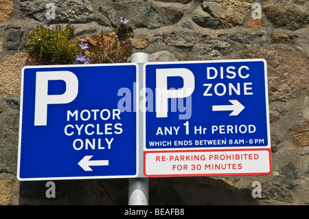 Disc Zone parking disc Stock Photo - Alamy